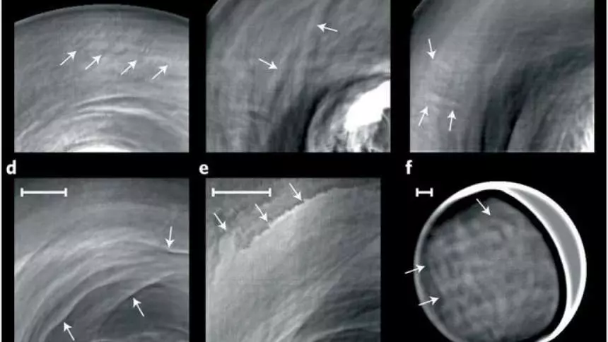 Di atmosfera Venus de pêlên rast hatine dîtin