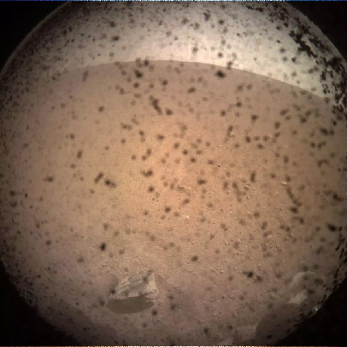 Aparèy la NASA Insight voye premye foto Mas la