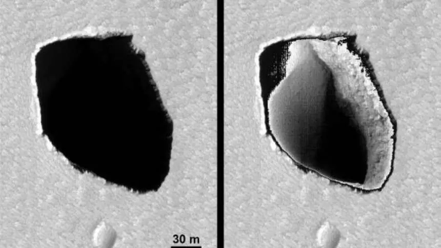 Hirise je pogledal v serijsko jamo