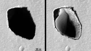 Hirise memandang ke dalam lubang Martian