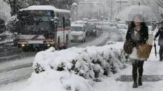 Auf der Insel "Amami-Oshima" zum ersten Mal in 100 Jahren fiel Schnee