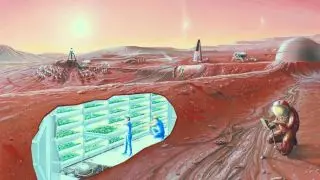 O solo de Marte recriado para o experimento de cultivo de plantas